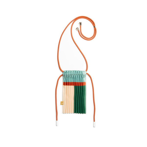 Women's green pleated mini bag - Made in Italy | Multitudes – habbot