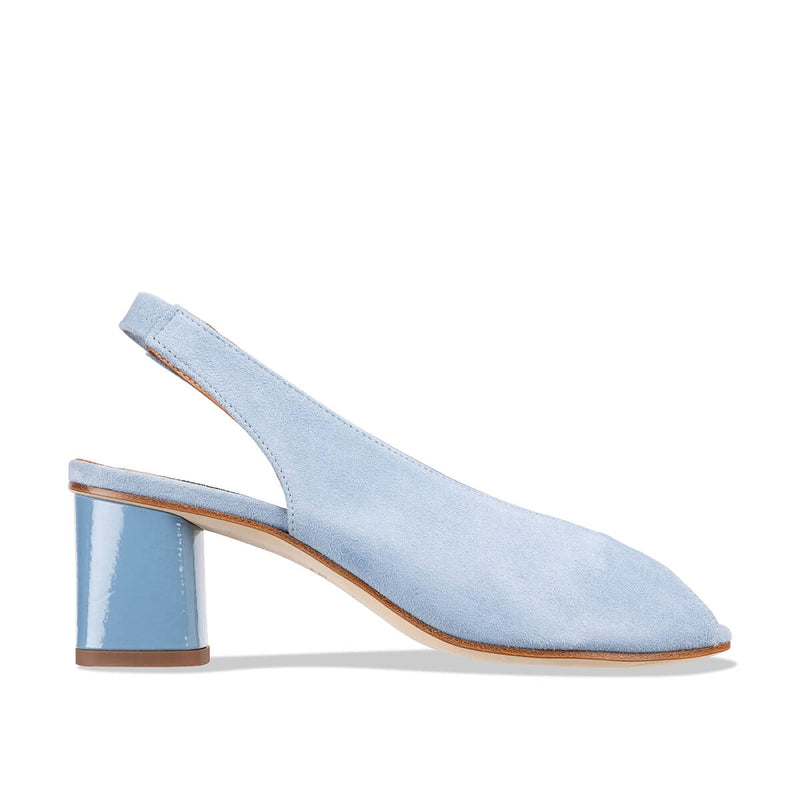 Habbot 'elba' Women's navy leather block Heels – Italian Shoes | habbot