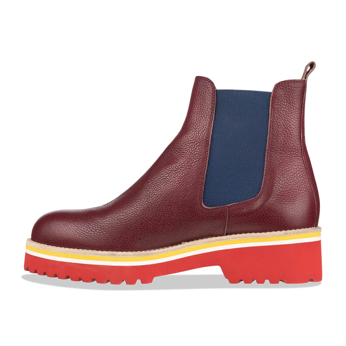 women's brown chunky boot - Italian Leather - ‘cairo' | habbot