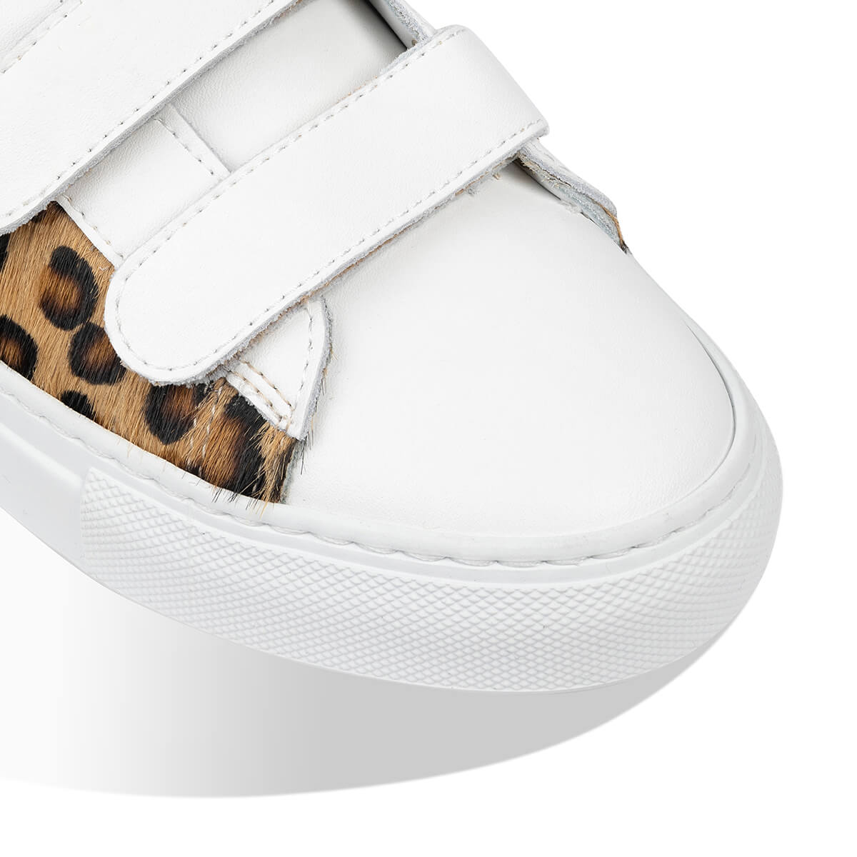 'enna' women's leopard print sneakers - Italian made leather trainers ...