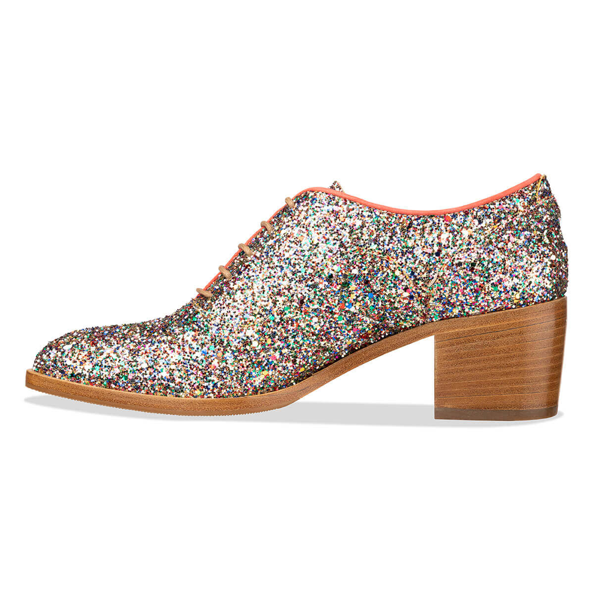 Women's Multi Colour Heel Brogues - Italian Made - 'Froth' | Habbot ...