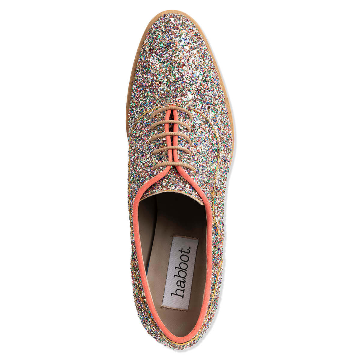 Women's Multi Colour Heel Brogues - Italian Made - 'Froth Women's Multi Colour Heel Brogues - Italian Made - 'Froth
