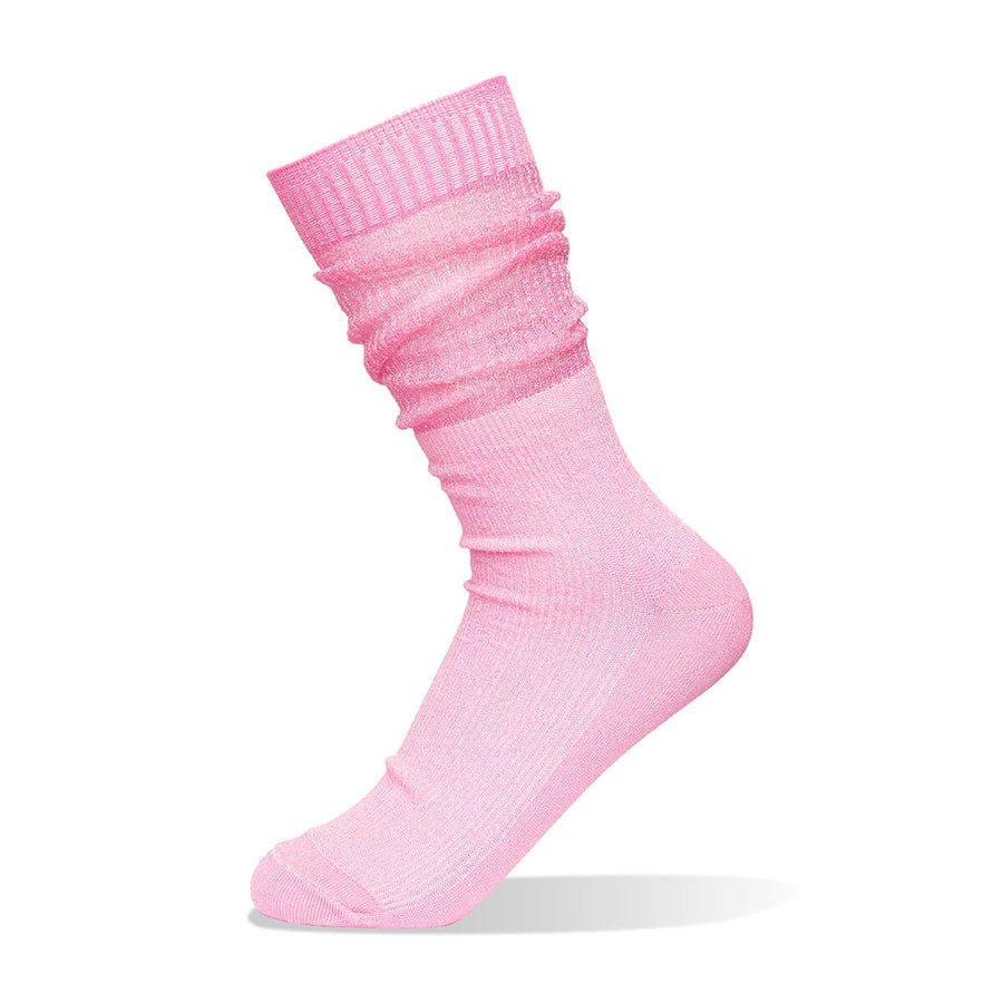 Women's long pink socks - cotton blend - 'sheermagic' | Habbot – habbot