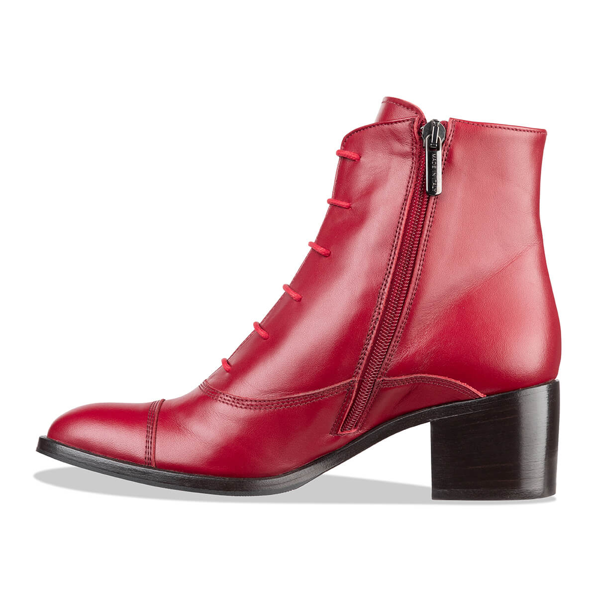 Women's Red Boot - Italian Leather - 'Grind' | Habbot – habbot