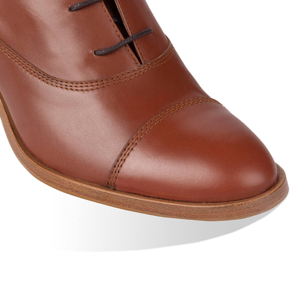 'Grind' Women's Tan Leather Boots - Italian Shoes | habbot