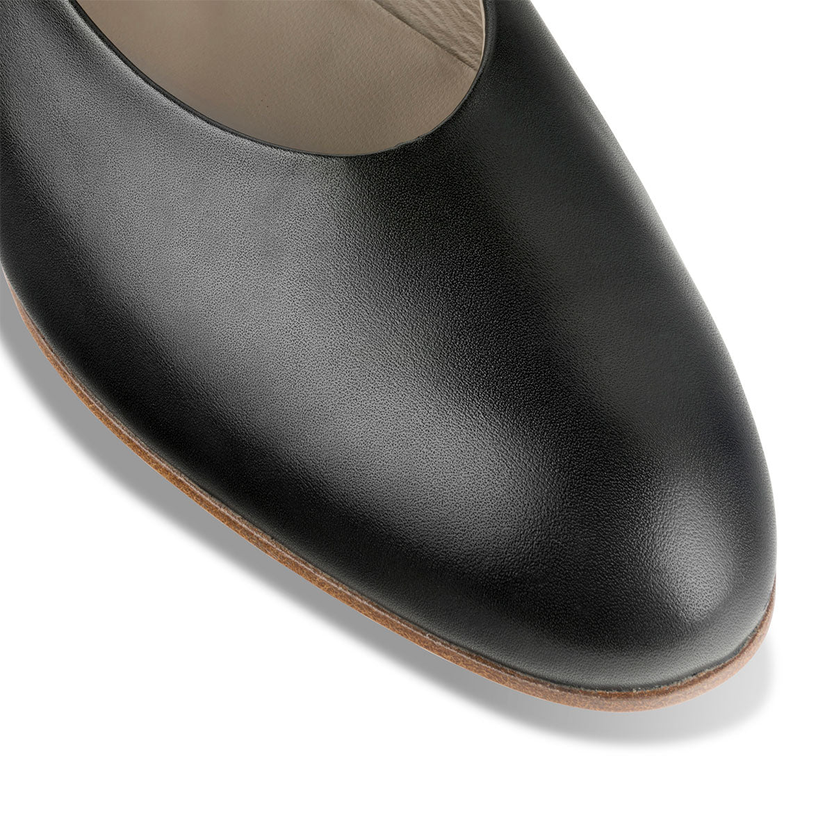'Rupert' Women's Leather Flats - Black Italian Shoes | habbot