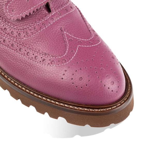 women's pink brogue - Italian Leather - ‘noca' | habbot