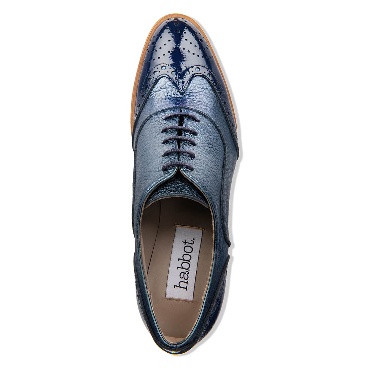 'pantone' women's midnight blue leather lace-up heels - Italian Brogues ...