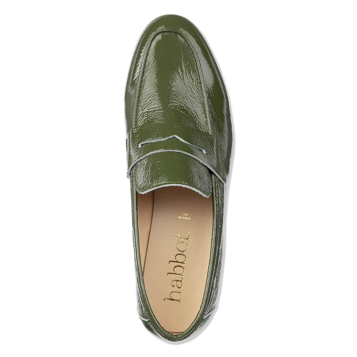 Women's green loafers - Italian Leather - 'Piano' | Habbot – habbot
