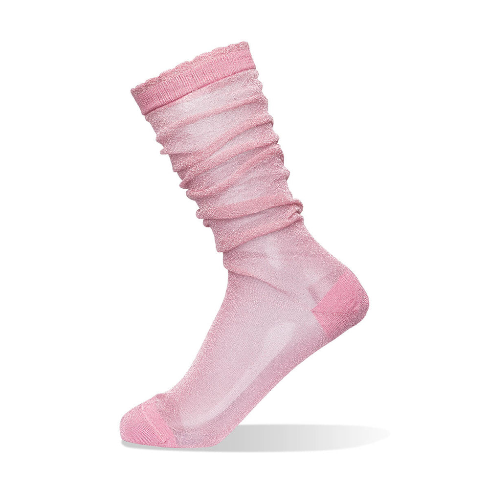 Women's long pink socks - cotton blend - 'sheermagic' | Habbot – habbot